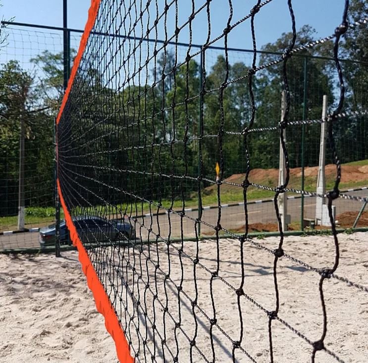 Rede Multiuso Laranja para Beach Tennis, Futevôlei, Vôlei de Praia